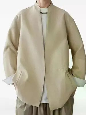 LESS Paneled-sleeve Stand-collar Jacket