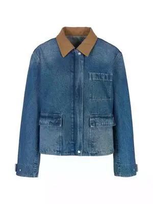 LESS Contrast-collar Relaxed-fit Denim Jacket