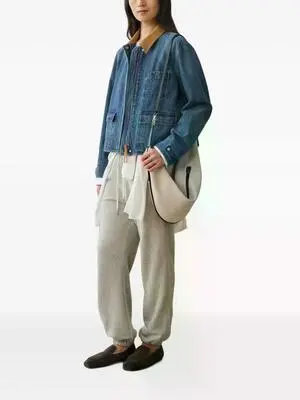 LESS Contrast-collar Relaxed-fit Denim Jacket