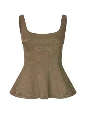 Stine Goya Peplum Denim Top
