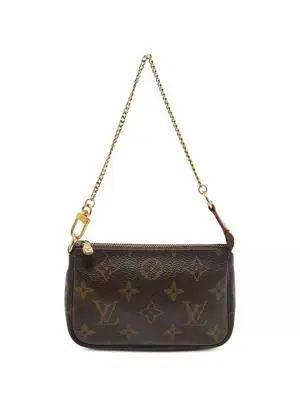 LOUIS VUITTON Pochette Accessoires Monogram Canvas Mini Bag - Brown