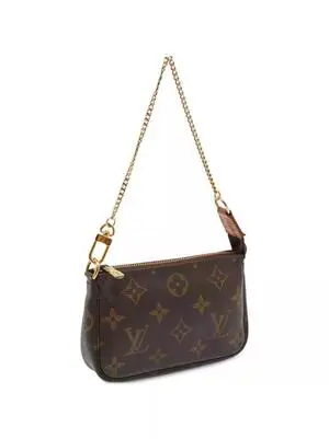 LOUIS VUITTON Pochette Accessoires Monogram Canvas Mini Bag - Brown