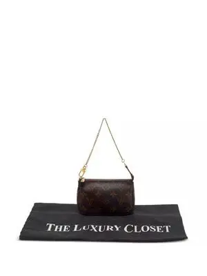 LOUIS VUITTON Pochette Accessoires Monogram Canvas Mini Bag - Brown