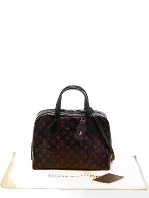 LOUIS VUITTON 2015 Mm Dora Soft Monogram Tote Bag - Black