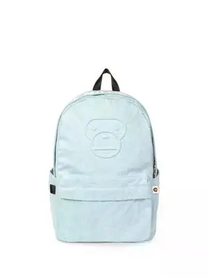 A BATHING APE Baby Milo Embroidered Backpack - Blue