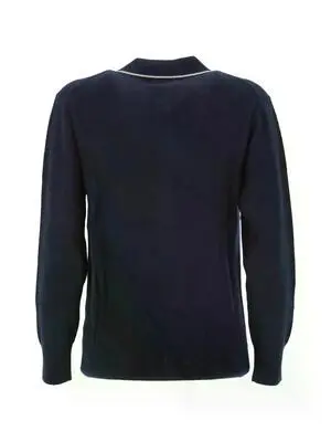 IRREPLACEABLE Contrast-trim Polo-collar Sweater