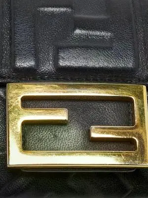 Fendi Mini 2020 Baguette Zucca Embossed Shoulder Bag