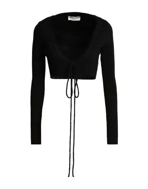 Chiara Boni La Petite Robe Wrap Cardigans Size Viscose, Polyester, Metallic Polyester, Polyamide - Black