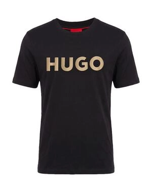 Hugo Man T-shirt Black Size S Cotton Black