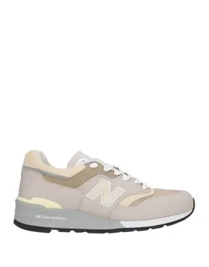 NEW BALANCE Sneakers Size Leather, Textile Fibers - Grey