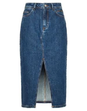 Karl Lagerfeld Denim Skirt Size Organic Cotton, Recycled Cotton - Blue