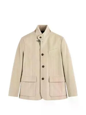 FAY Corduroy Lobster-clasp Jacket - Neutrals