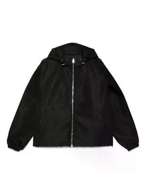 Givenchy Windbreaker In Polyfaille With Stamp Embroidery - Black