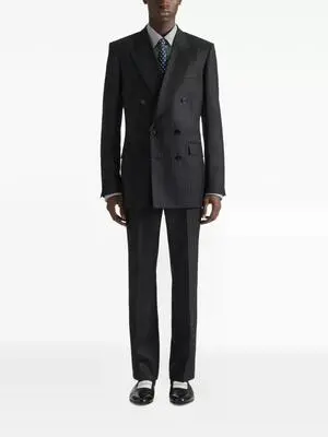 Givenchy Double Breasted Fitted Jacket In Striped Wool