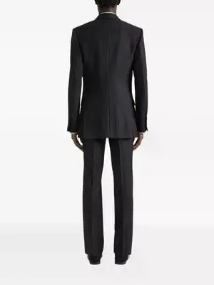 Givenchy Double Breasted Fitted Jacket In Striped Wool