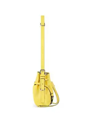 Givenchy Small Voyou Bucket Bag In Shiny Leather - Yellow
