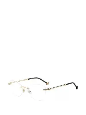 Carolina Herrera Rimless Cat-eye Glasses - Gold