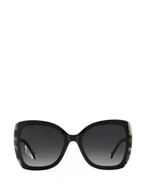 Carolina Herrera Tortoiseshell-effect Squared-frame Sunglasses - Black