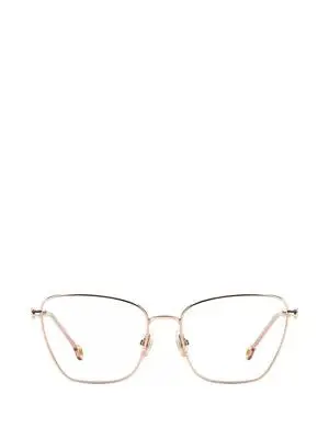 Carolina Herrera Logo-plaque Cat-eye Glasses - Gold