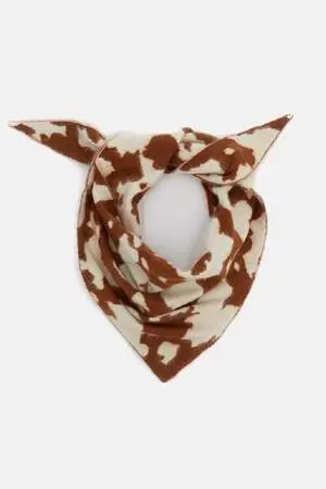 Guest In Residence Foulard In Cashmere Grizzly Cowhide Wild Rag - Multicolor