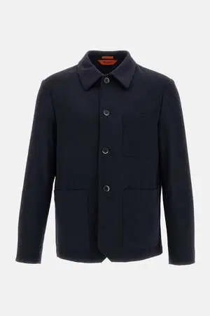 Barena Venezia Overshirt Visal Cashmere - Blu