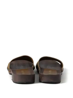 Miu Miu Zoccoli Scamosciato Delave - Cannella