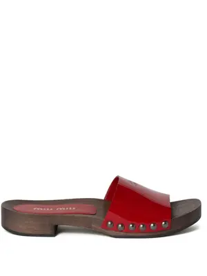Miu Miu Zoccoli Vernice - Rosso