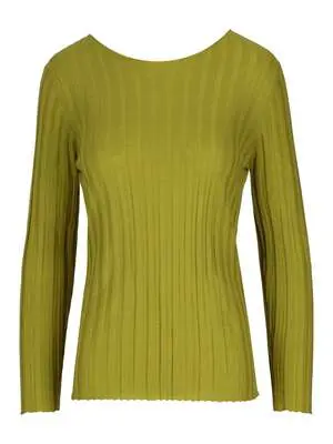 LA ROSE Girocollo Cashmere + Seta - Verde Lime