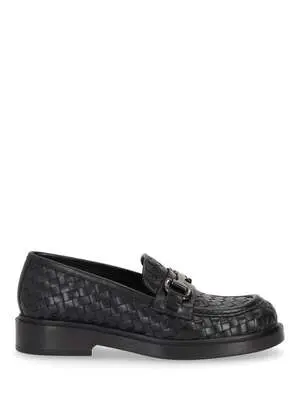 LA ROSE Seline Mocasen Trenzado 10mm Calf - Negro