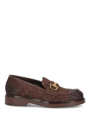 LA ROSE Seline Mocasen Trenzado 10mm Velvet - Ebano