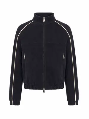 LA ROSE Suede Bomber - Blu