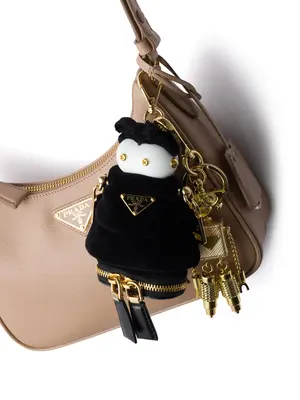 Prada Logo Plaque Robot Bag Charm