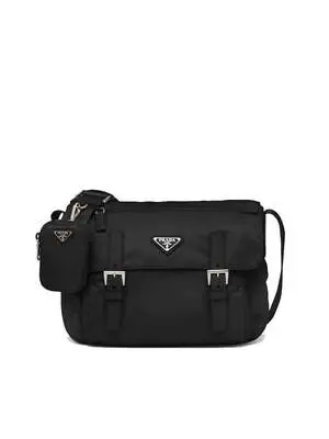 Prada Re Nylon Triangle Logo Plaque Shoulder Bag