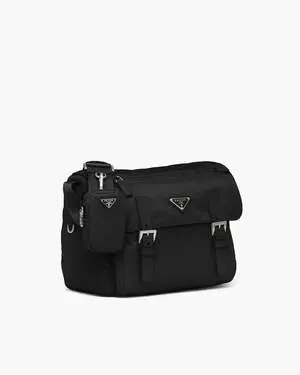 Prada Re Nylon Triangle Logo Plaque Shoulder Bag