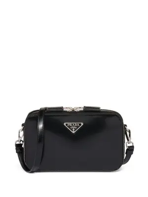 Prada Small Brique Brushed Crossbody Bag