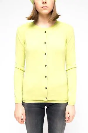 LA ROSE Cardigan Cashmere Asparagus - Green