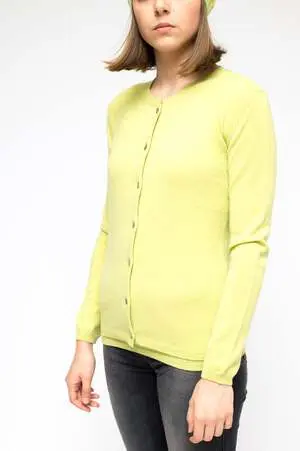 LA ROSE Cardigan Cashmere Asparagus - Green