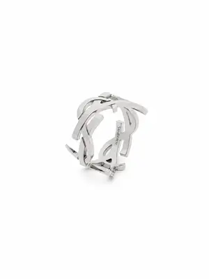 Saint Laurent Bague Cassandre Brass - Argent