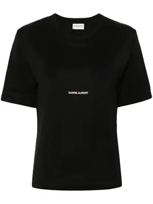 Saint Laurent Logo Print T Shirt