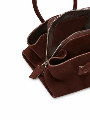 Attico La Passeggiata Mini' Top Handle - Light Chocolate