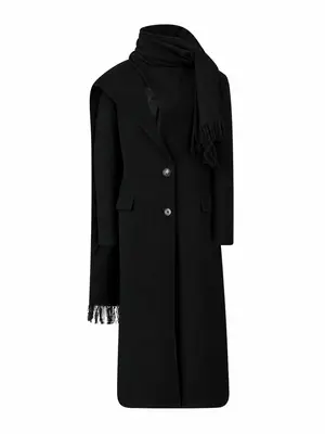 Attico Long Coat - Black