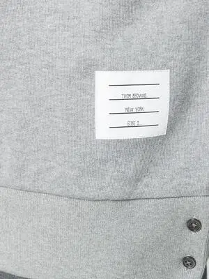 Thom Browne Crewneck Pullover W/ Center Back Rwb Stripe In Classic Loopback