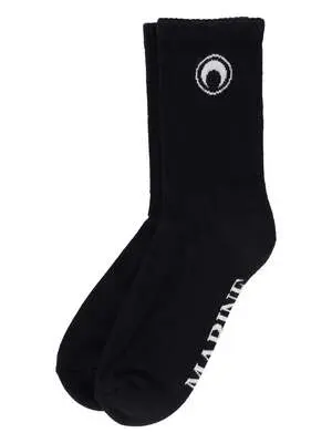 MARINE SERRE Moon Logo Ankle Socks Black