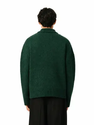 AMI Paris Polo Sweater With De Coeur