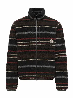Moncler Zip Up Cardigan - Black
