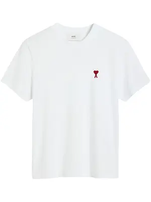 AMI Paris Tshirt De Coeur Rouge - Blanc