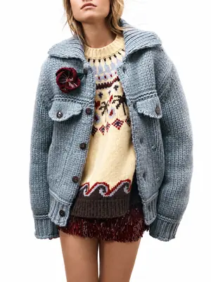 Alanui Sweet Winter Sweater - Sunlight/multicolor