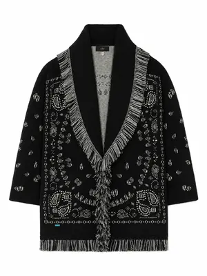 Alanui Bandana Jacquard Cardigan