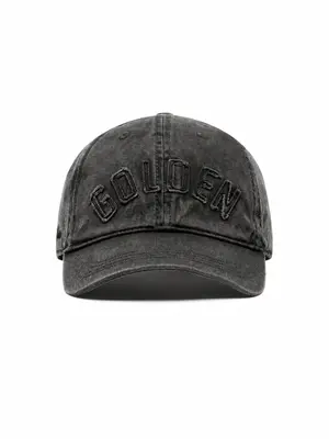 GOLDEN GOOSE Journey Baseball Cap/ Washed Cotton Twill / Golden Patch / Made In Italy