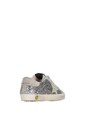 GOLDEN GOOSE Super Star Glitter Upper Suede Star And Heel